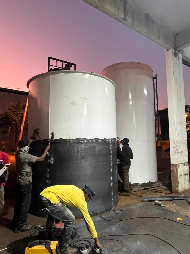 Circular Water Tank Fabrication @ Puchong - ONE MACHINE ENGINEERING SDN BHD